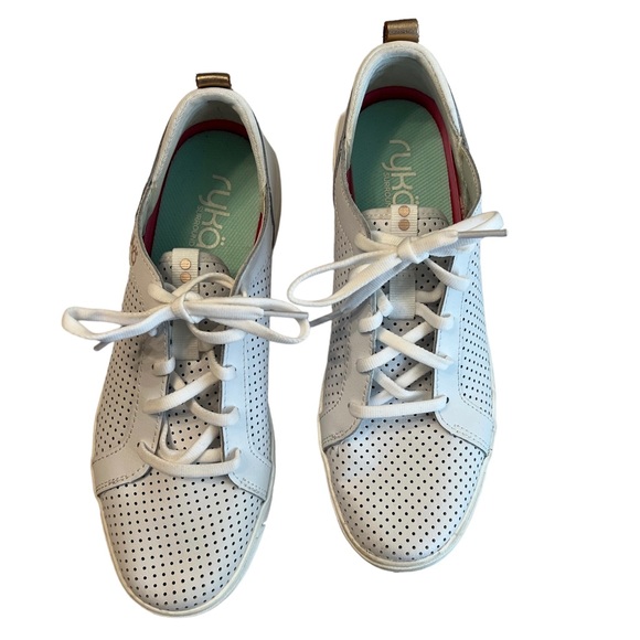 Ryka | Shoes | New Ryka Womens Haiku Perforated White Leather Tennis ...